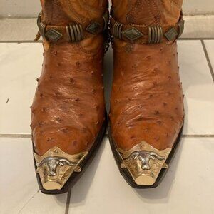 Boulet | Shoes | Boulet Ostrich Western Cowboy Rockabilly Harness Metal ...